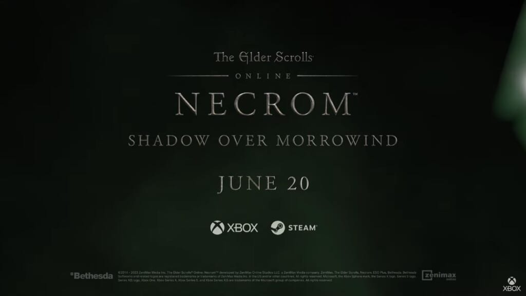 『The Elder Scrolls Online』新チャプター「NECROM Shadow Over Morrowind」