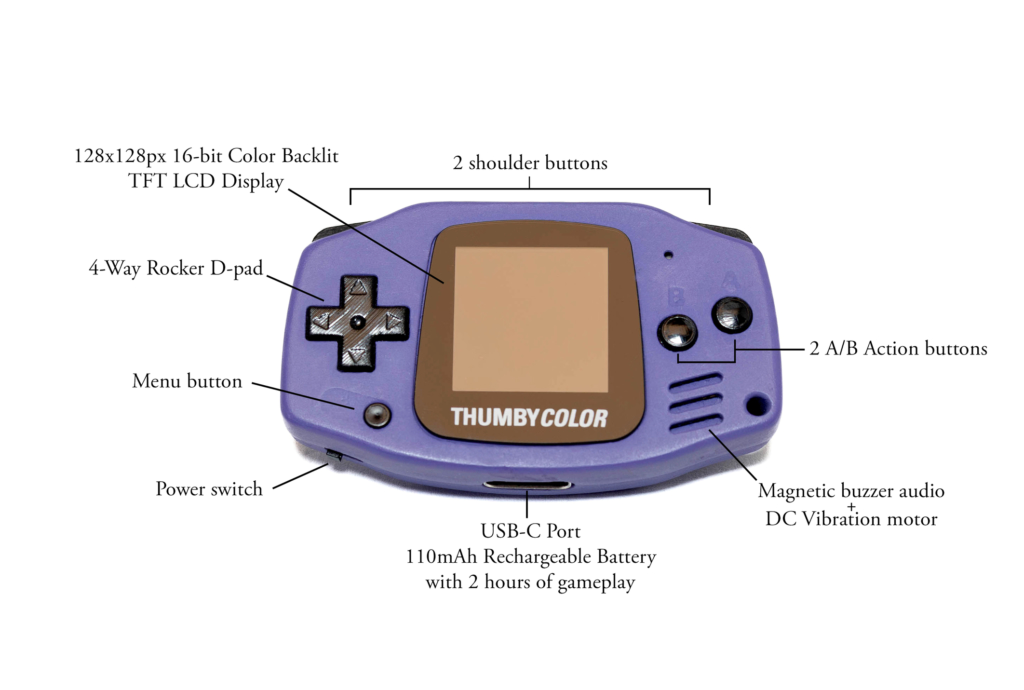 ームボーイアドバンスそっくりな超小型ゲーム機『Thumby Color』がKickstarterでクラウドファンディング開始